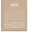 Jaeda | Name Art Print – Name Stories
