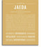 Jaeda | Name Art Print – Name Stories