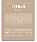Jaedyn (female) | Name Art Print – Name Stories