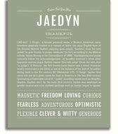 Jaedyn (female) | Name Art Print – Name Stories