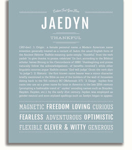 Jaedyn (female) | Name Art Print – Name Stories