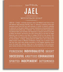 Jael (female) | Name Art Print – Name Stories