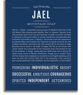 Jael (male) | Name Art Print – Name Stories