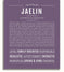 Jaelin Personalized Name Meaning Art Prints – Name Stories