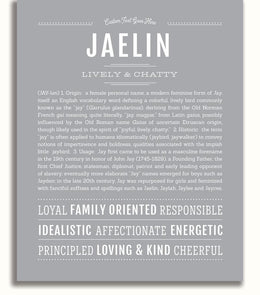 Jaelin | Name Art Print – Name Stories
