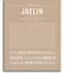 Jaelin Personalized Name Meaning Art Prints – Name Stories