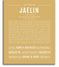 Jaelin Personalized Name Meaning Art Prints – Name Stories
