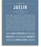 Jaelin Personalized Name Meaning Art Prints – Name Stories