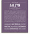 Jaelyn Personalized Name Meaning Art Prints – Name Stories