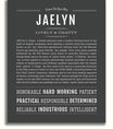 Jaelyn Personalized Name Meaning Art Prints – Name Stories