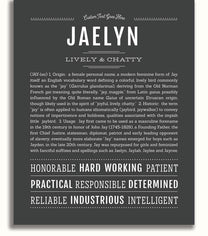 Jaelyn | Name Art Print – Name Stories