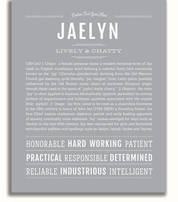 Jaelyn | Name Art Print – Name Stories