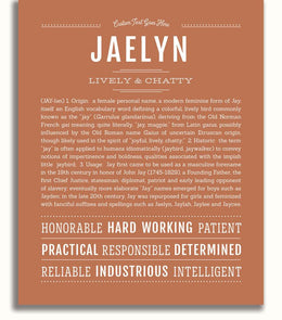 Jaelyn | Name Art Print – Name Stories