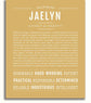 Jaelyn Personalized Name Meaning Art Prints – Name Stories