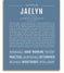Jaelyn Personalized Name Meaning Art Prints – Name Stories