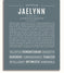 Jaelynn Personalized Name Meaning Art Prints – Name Stories
