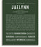 Jaelynn Personalized Name Meaning Art Prints – Name Stories