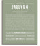 Jaelynn Personalized Name Meaning Art Prints – Name Stories
