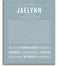 Jaelynn Personalized Name Meaning Art Prints – Name Stories