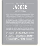 Jagger Personalized Name Meaning Art Prints – Name Stories