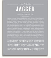 Jagger Personalized Name Meaning Art Prints – Name Stories