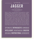 Jagger Personalized Name Meaning Art Prints – Name Stories