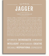 Jagger Personalized Name Meaning Art Prints – Name Stories