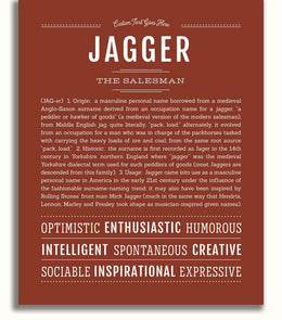 Jagger | Name Art Print – Name Stories