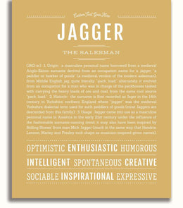 Jagger | Name Art Print – Name Stories