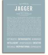Jagger | Name Art Print – Name Stories