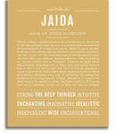 Jaida | Name Art Print – Name Stories
