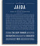 Jaida | Name Art Print – Name Stories