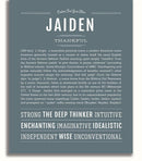 Jaiden (male) | Name Art Print – Name Stories