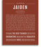 Jaiden (male) | Name Art Print – Name Stories