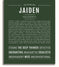 Jaiden (male) | Name Art Print – Name Stories