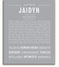Jaidyn (male) | Name Art Print – Name Stories