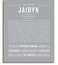 Jaidyn (male) | Name Art Print – Name Stories