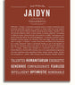 Jaidyn Personalized Name Meaning Art Prints – Name Stories