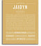 Jaidyn (male) | Name Art Print – Name Stories