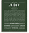 Jaidyn (male) | Name Art Print – Name Stories