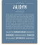 Jaidyn (male) | Name Art Print – Name Stories