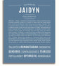 Jaidyn Personalized Name Meaning Art Prints – Name Stories