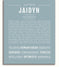 Jaidyn (male) | Name Art Print – Name Stories