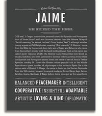 Jaime | Name Art Print – Name Stories