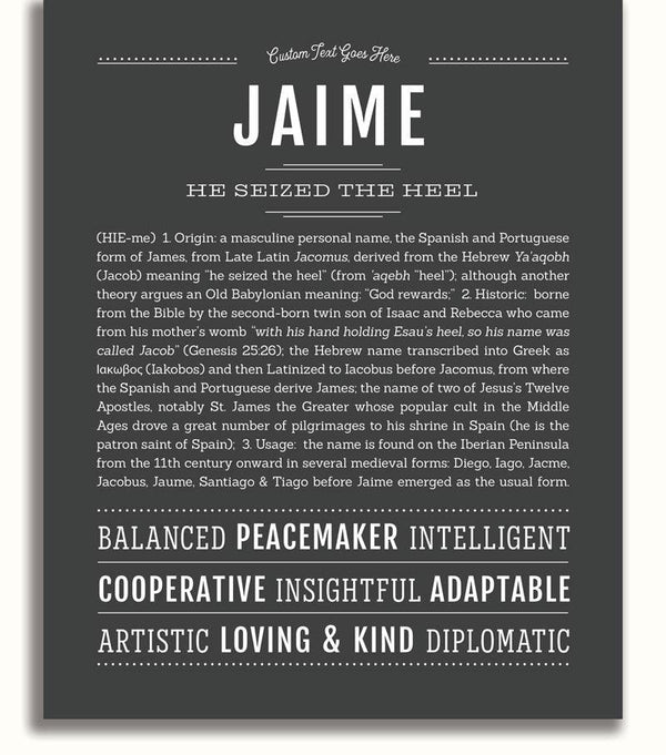 Jaime | Name Art Print – Name Stories
