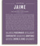 Jaime | Name Art Print – Name Stories