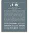Jaime Personalized Name Meaning Art Prints – Name Stories