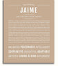 Jaime | Name Art Print – Name Stories