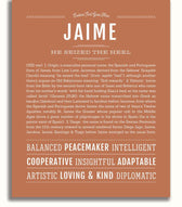 Jaime | Name Art Print – Name Stories