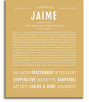 Jaime | Name Art Print – Name Stories